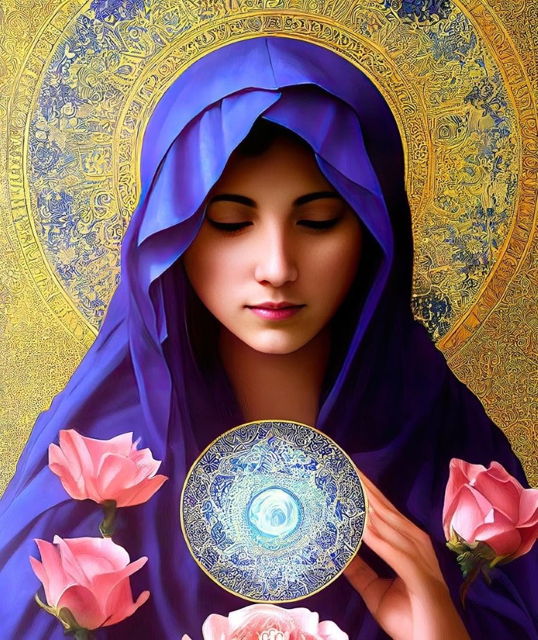 Solve madre santa - holy mother jigsaw puzzle online with 120 pieces