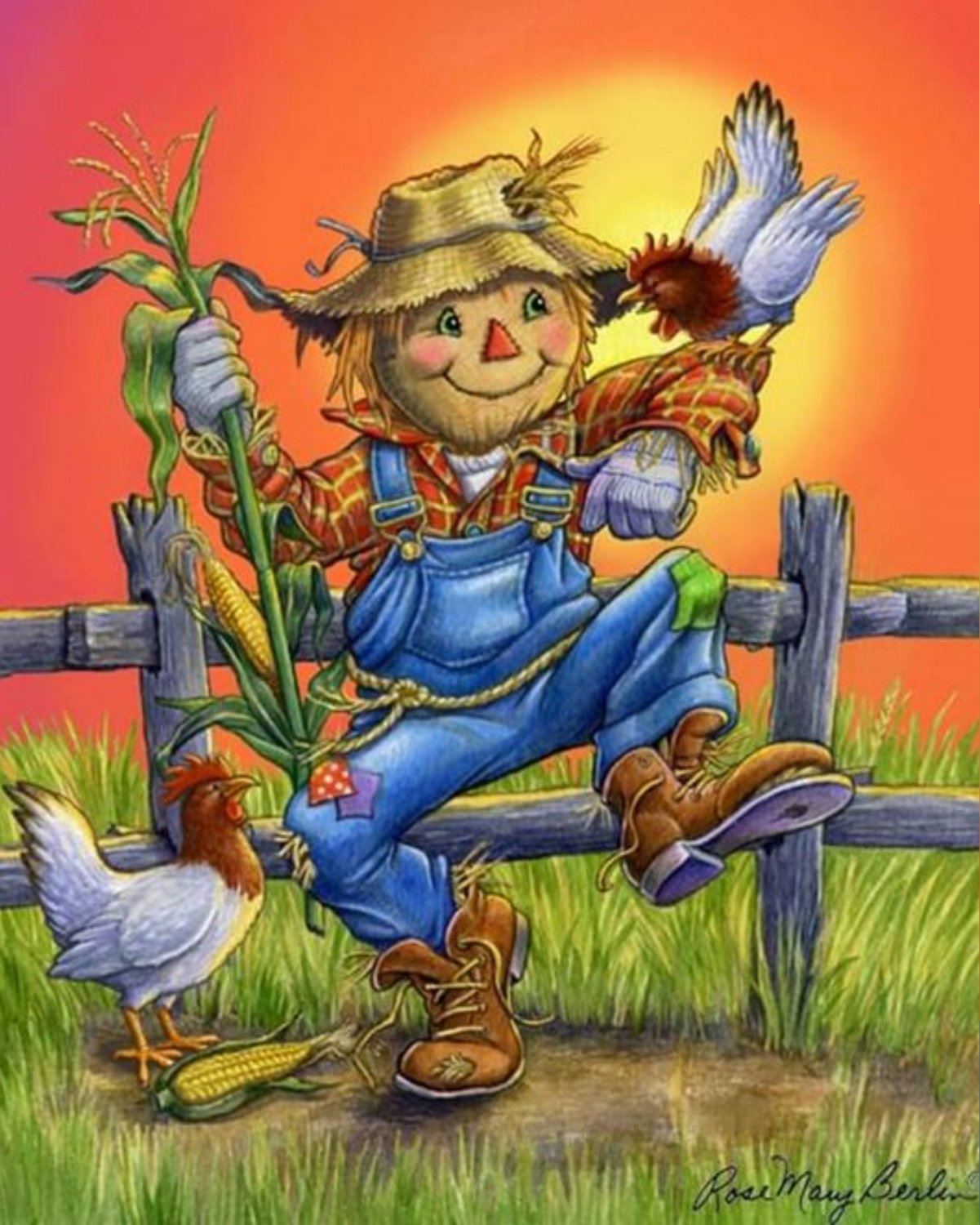 Solve Scarecrow and Friends 2 (Large) jigsaw puzzle online with 195 pieces