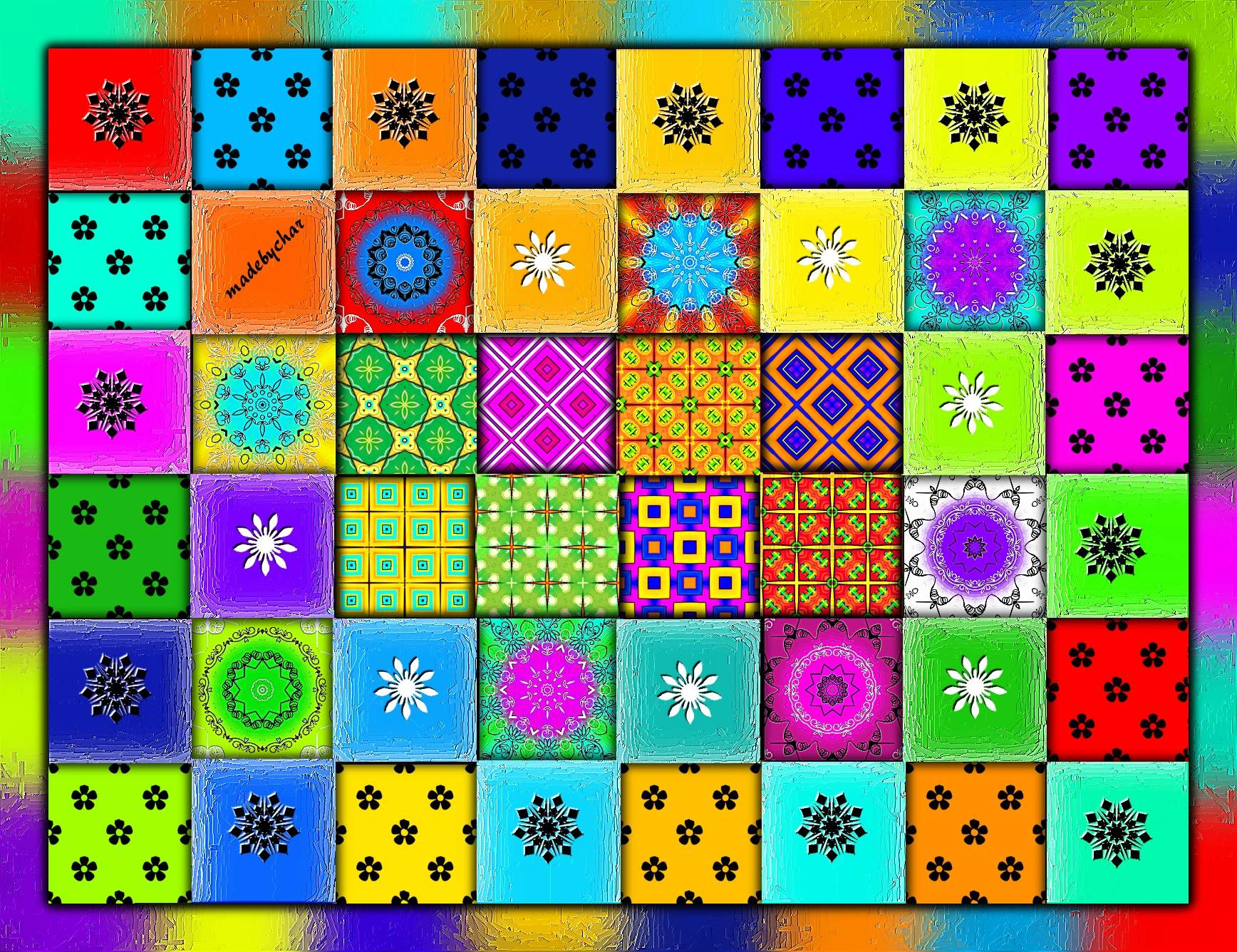 Solve Snowflakes and Flowers... jigsaw puzzle online with 432 pieces