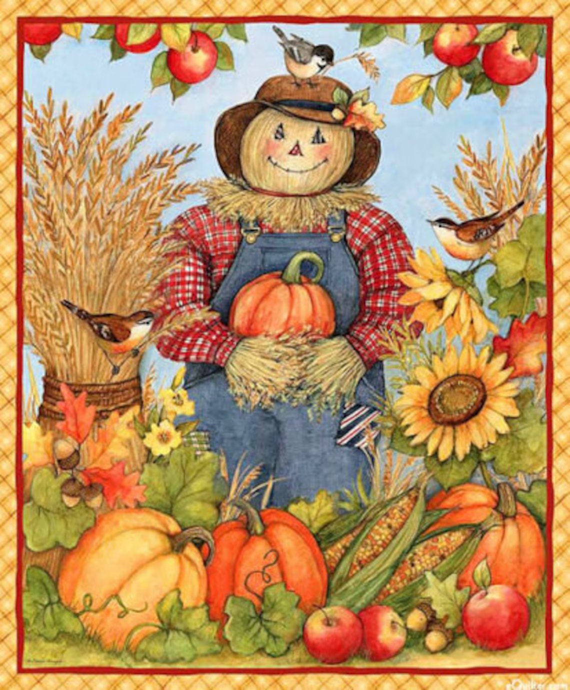 Solve PUZZLE - Harvest Scarecrow jigsaw puzzle online with 80 pieces