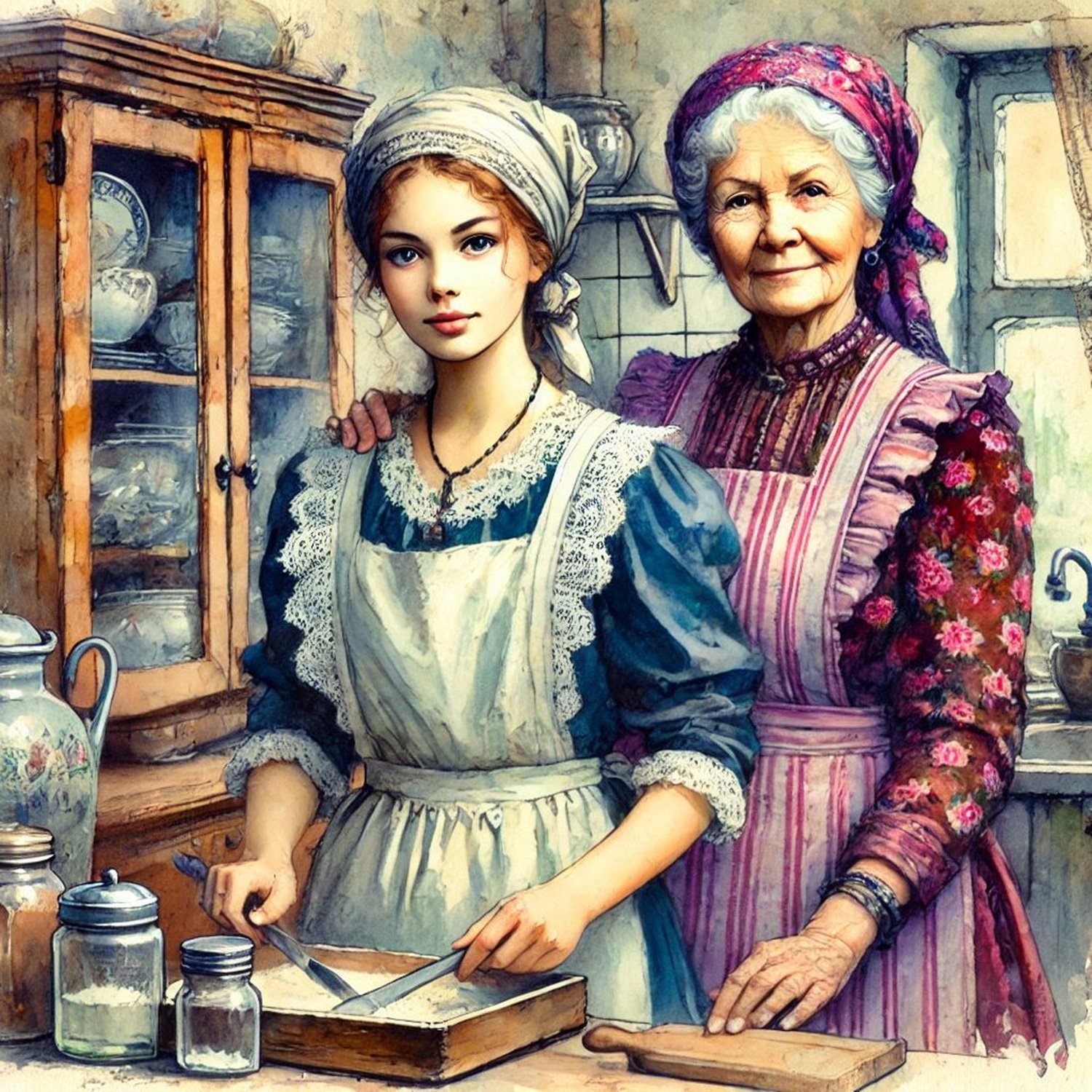 Solve Cooking Lesson (resizable 9 to 600 pieces) jigsaw puzzle online ...