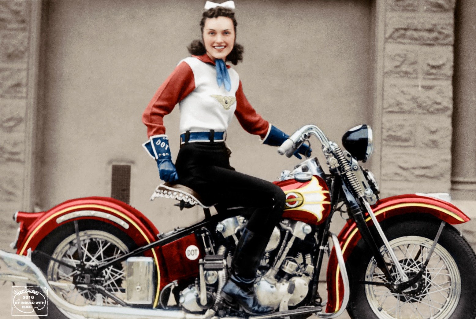 Solve Dot Smith and Her Late 30's Knucklehead Harley Davidson jigsaw ...