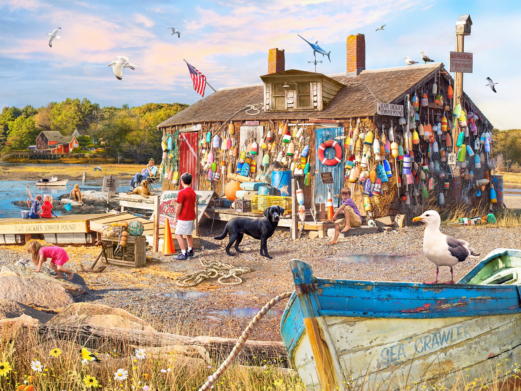 Solve Lobster Buoys jigsaw puzzle online with 352 pieces