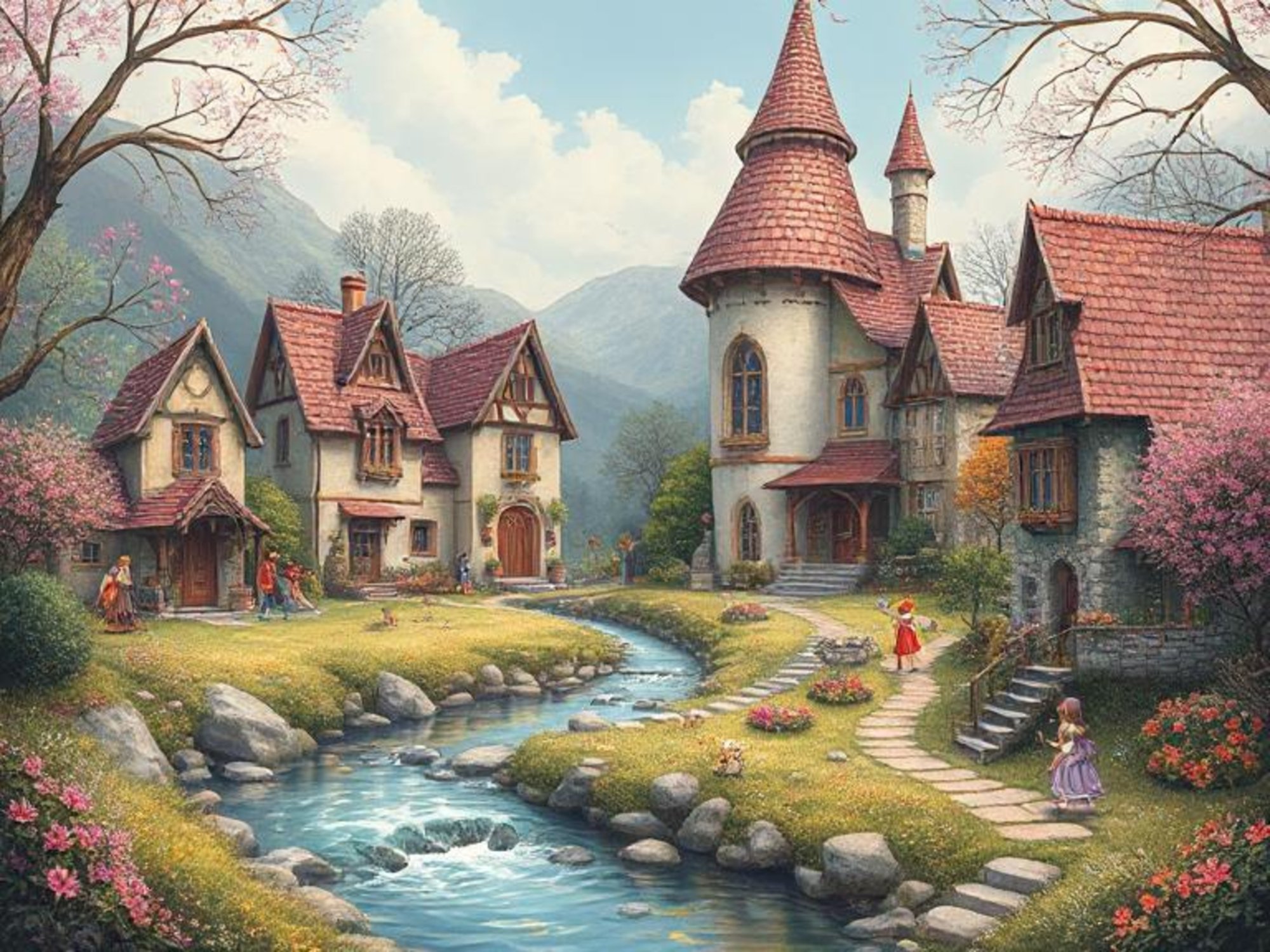 Solve Village jigsaw puzzle online with 252 pieces