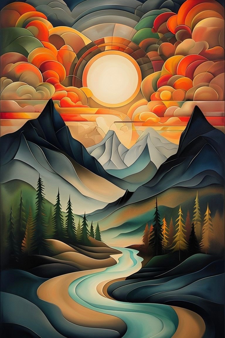 Solve Setting Sun (resize 12 - 247) jigsaw puzzle online with 77 pieces