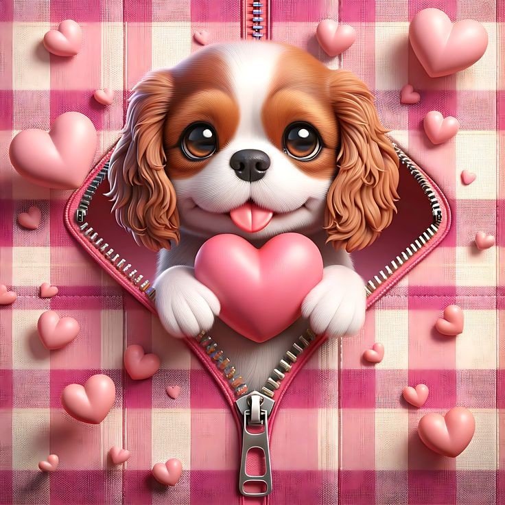 Solve Puppy Hearts jigsaw puzzle online with 81 pieces