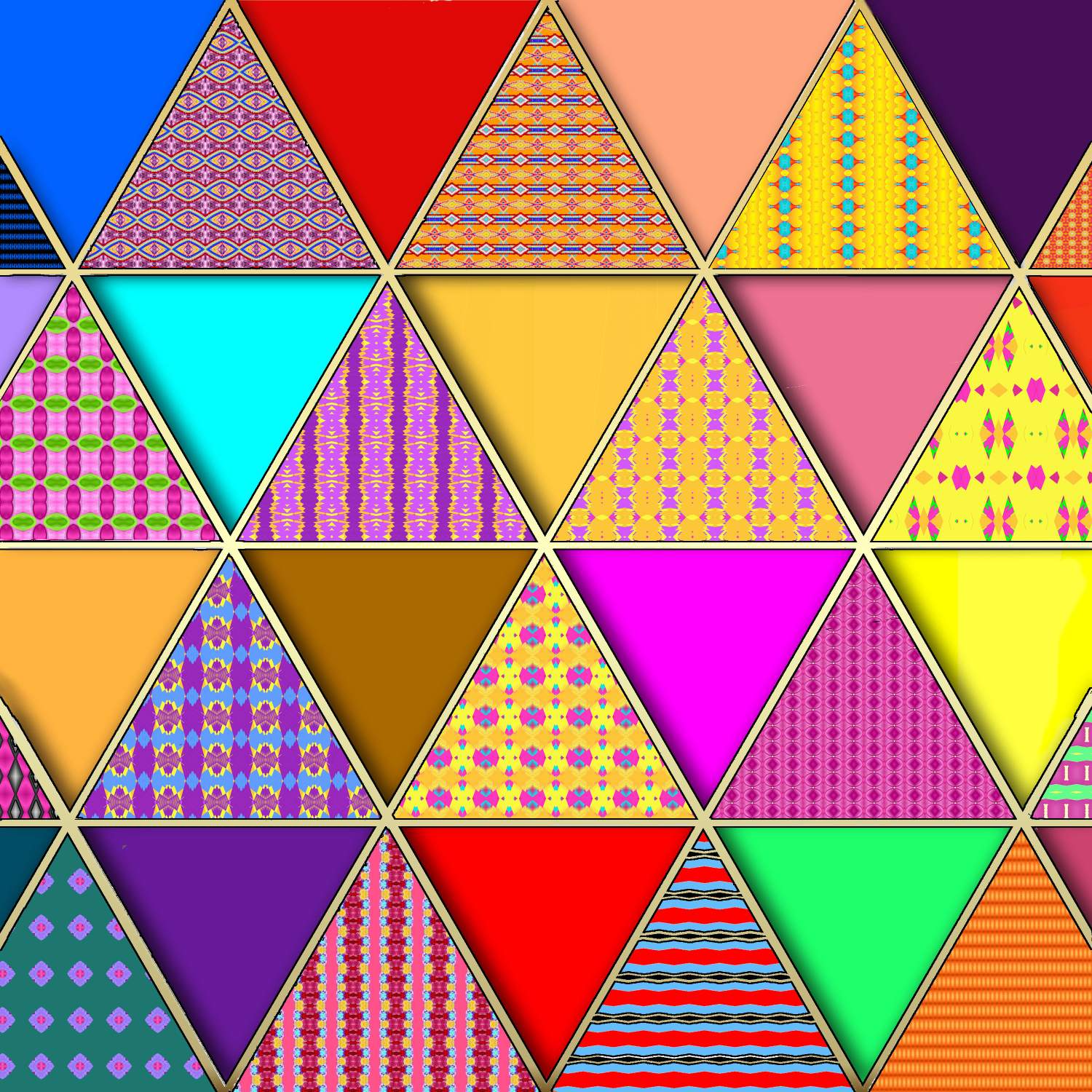 Solve TRIANGLES, PATTERNS jigsaw puzzle online with 306 pieces