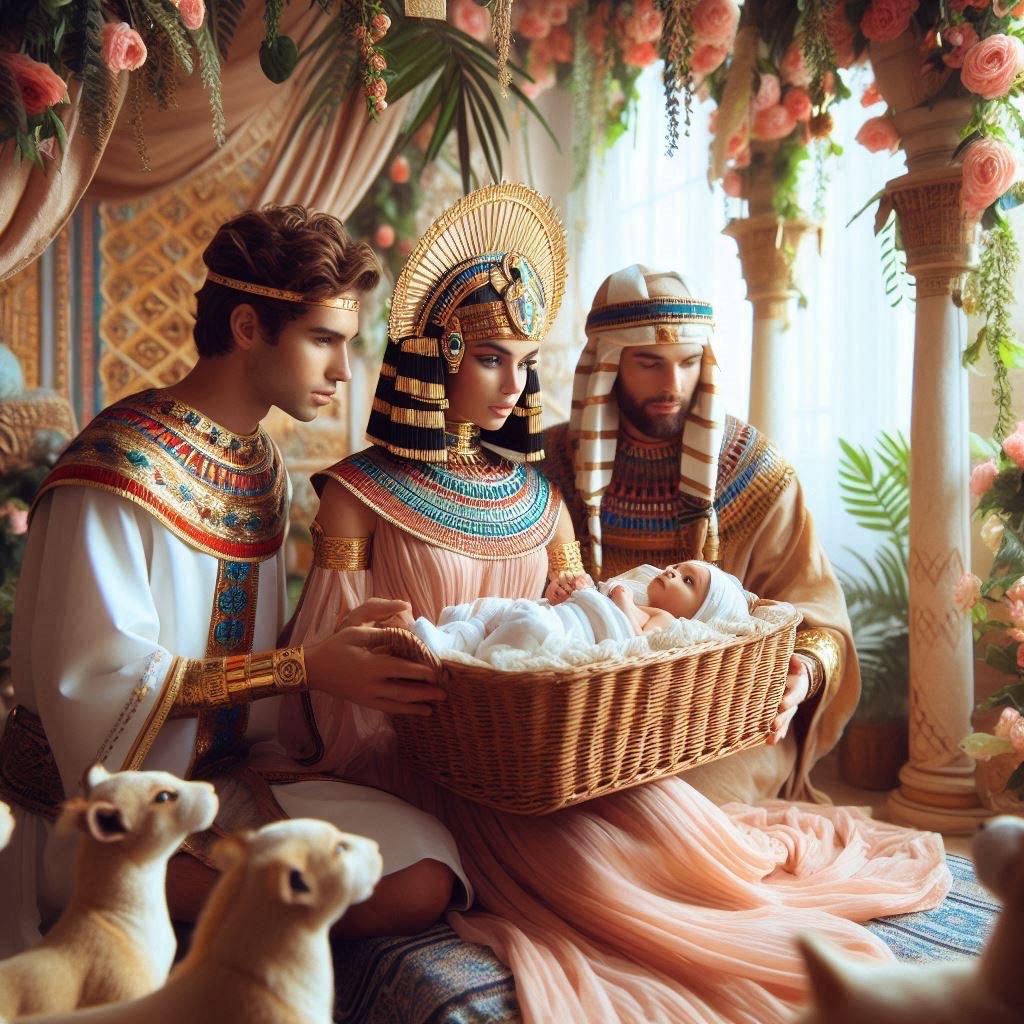 Solve Faye, Rose’s daughter with baby Moses in his basket, Theo‘s ...