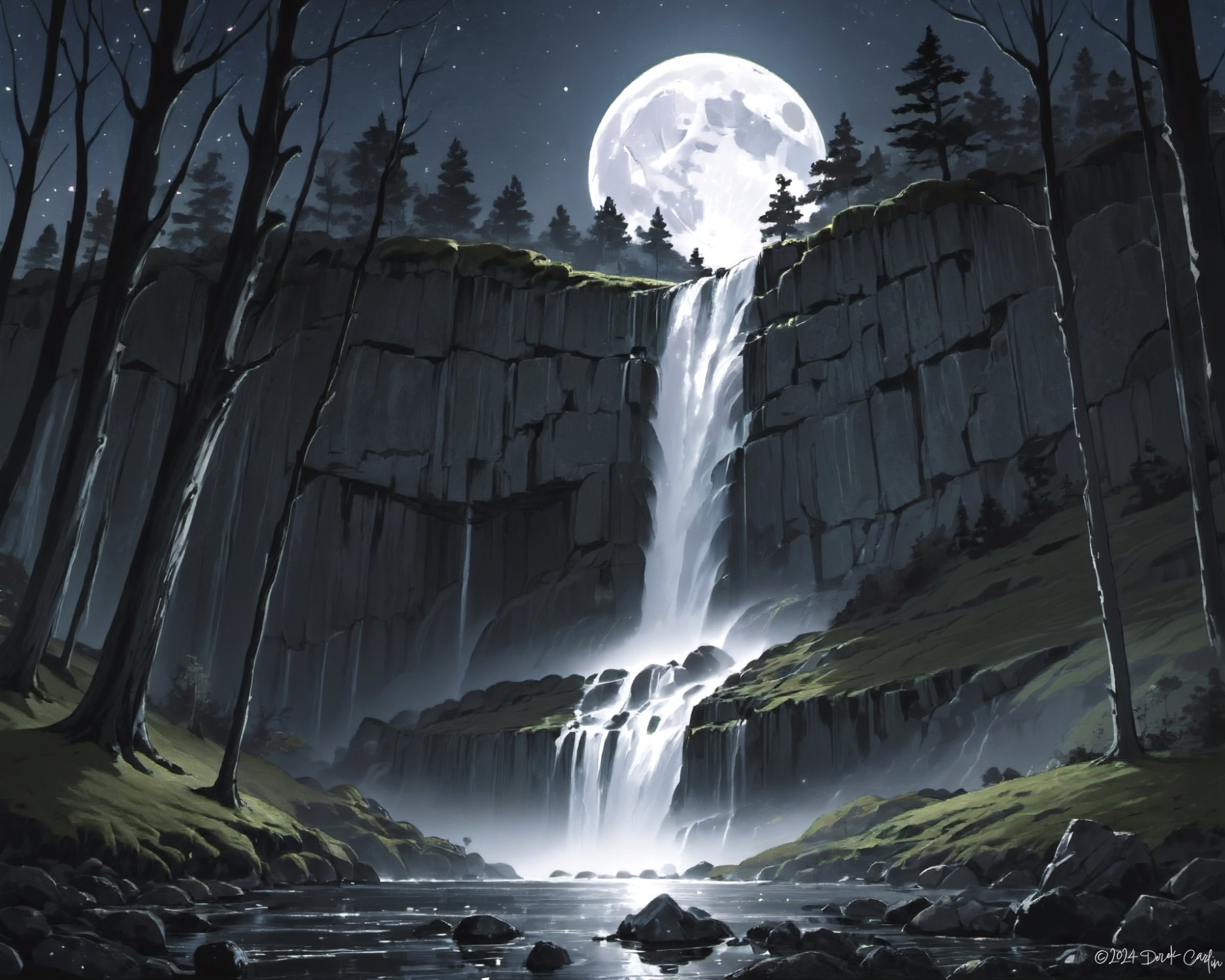Solve Liquid Moonlight jigsaw puzzle online with 396 pieces