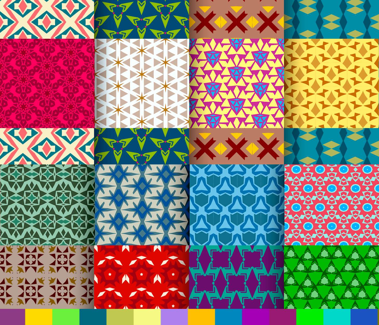 Solve Colorful patterns jigsaw puzzle online with 120 pieces