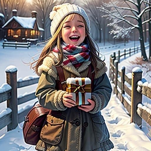 Solve Snowy day on the farm jigsaw puzzle online with 64 pieces