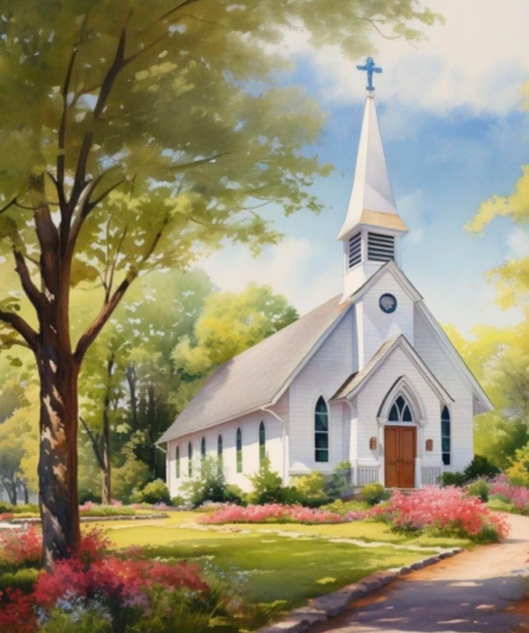 Solve Pretty church! 😊 jigsaw puzzle online with 72 pieces