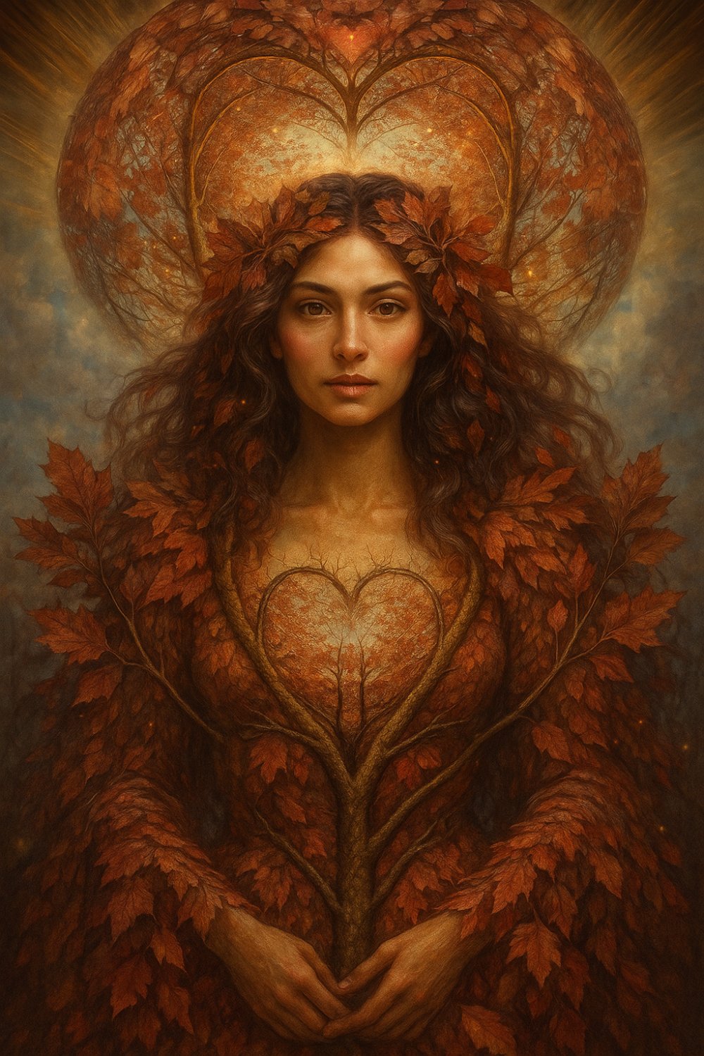 Solve Autumn Goddess jigsaw puzzle online with 96 pieces