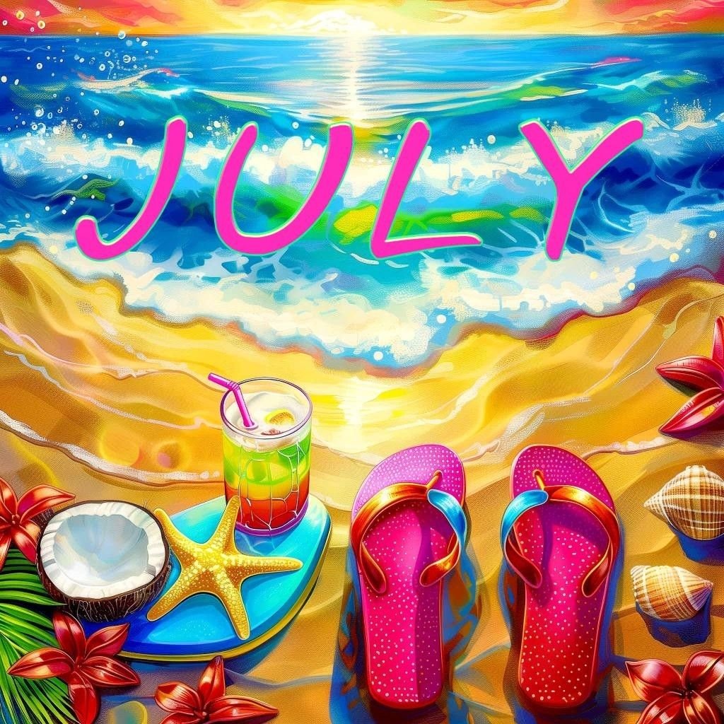Solve July jigsaw puzzle online with 49 pieces