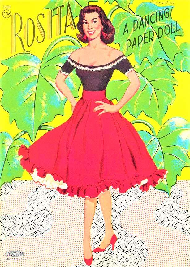 Solve Themes Vintage illustrations/pictures - Rosita dancing Paper Doll ...