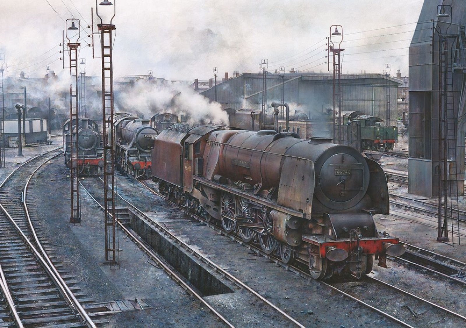Solve LMS Coronation Class 4-6-2 46248 City of Leeds at Crewe North ...