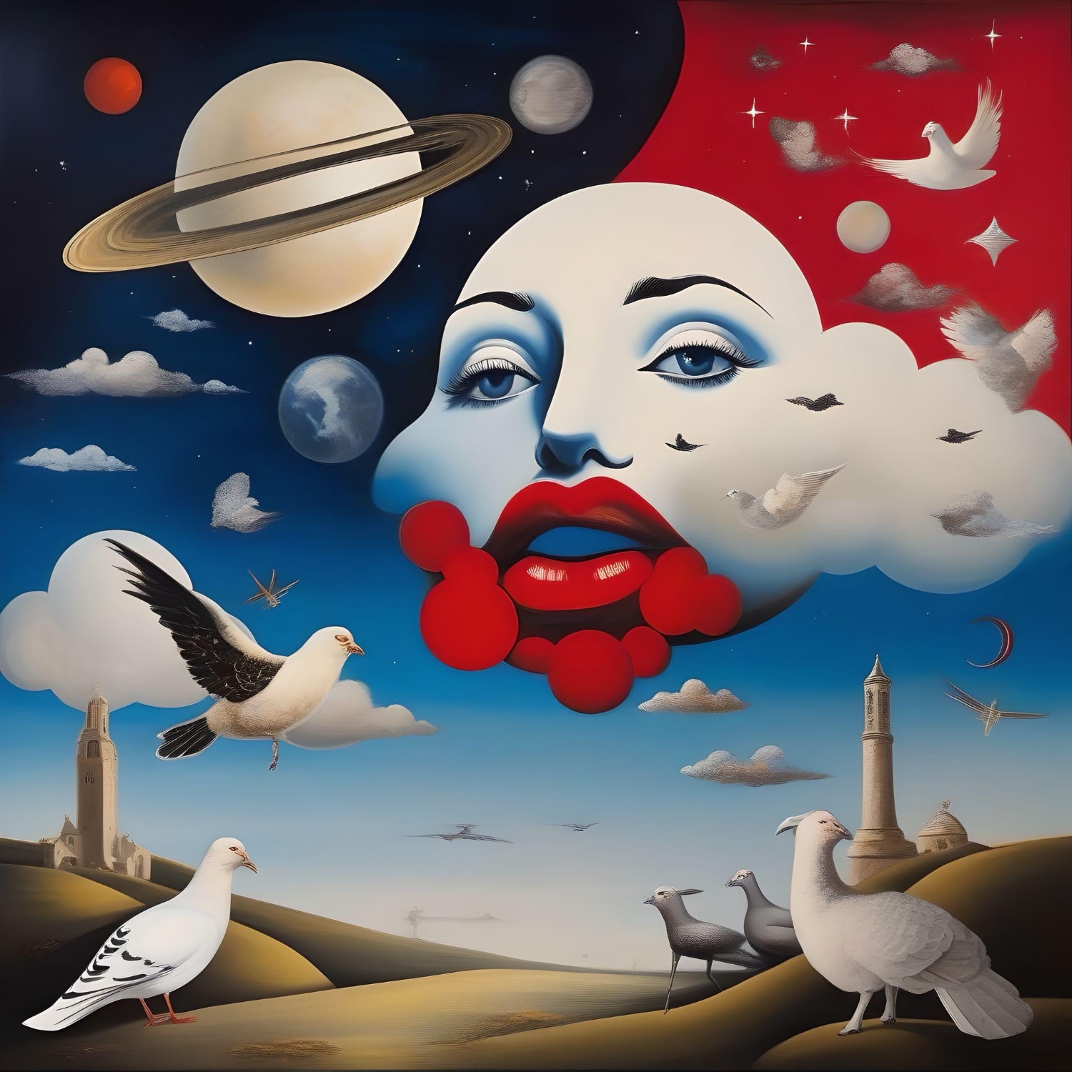 Solve Delightfully Dali jigsaw puzzle online with 100 pieces