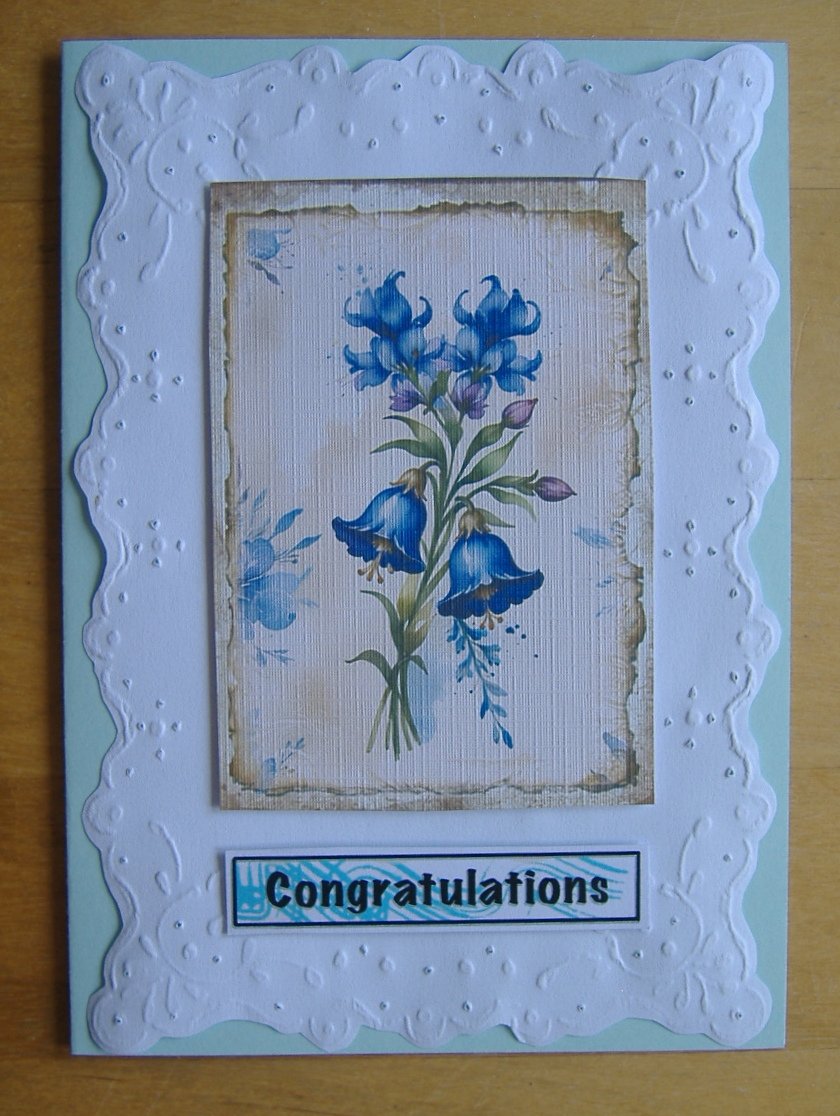 Solve Crafts - Papercraft - Cards - Blue Bluebells: Congratulations (12 ...