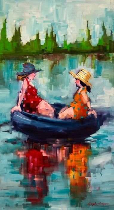 Solve Angela Morgan Artwork - 'Going Toe to Toe!' jigsaw puzzle online ...