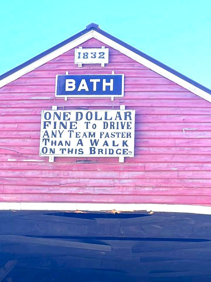 Solve Suzanne visiting Bath Covered Bridge, NH, built in 1832...Still ...