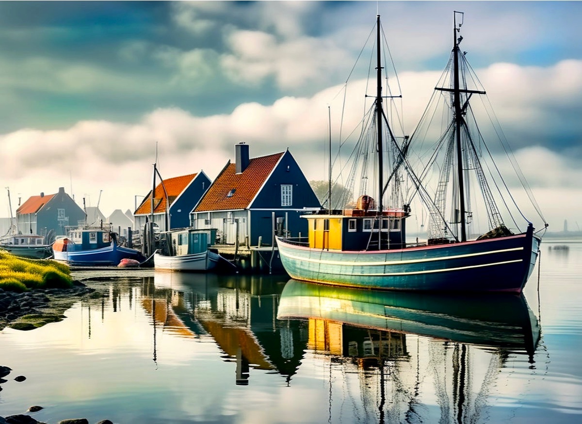Solve Boats by The Docks jigsaw puzzle online with 88 pieces