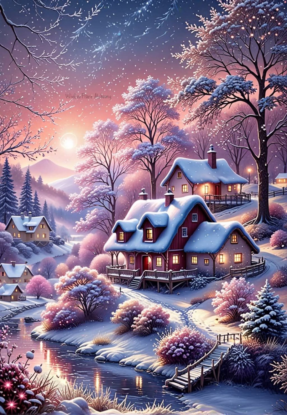 Solve Winter Scene jigsaw puzzle online with 35 pieces