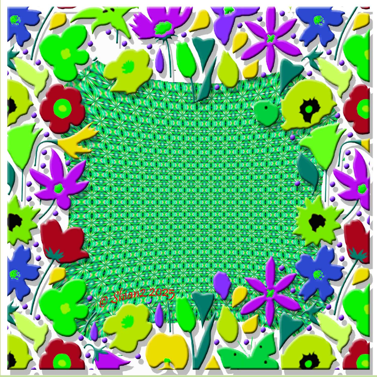 Solve Floral Border jigsaw puzzle online with 64 pieces