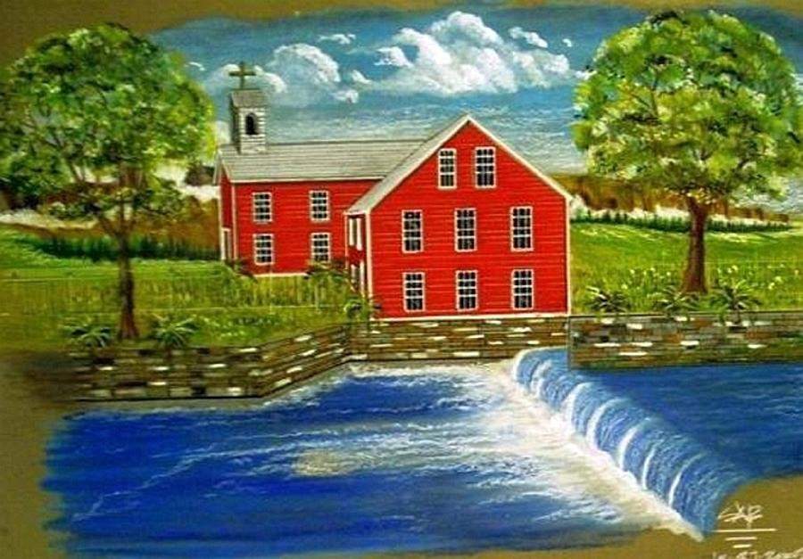 Solve Little Red Church by Stephen Rowland jigsaw puzzle online with 77 ...