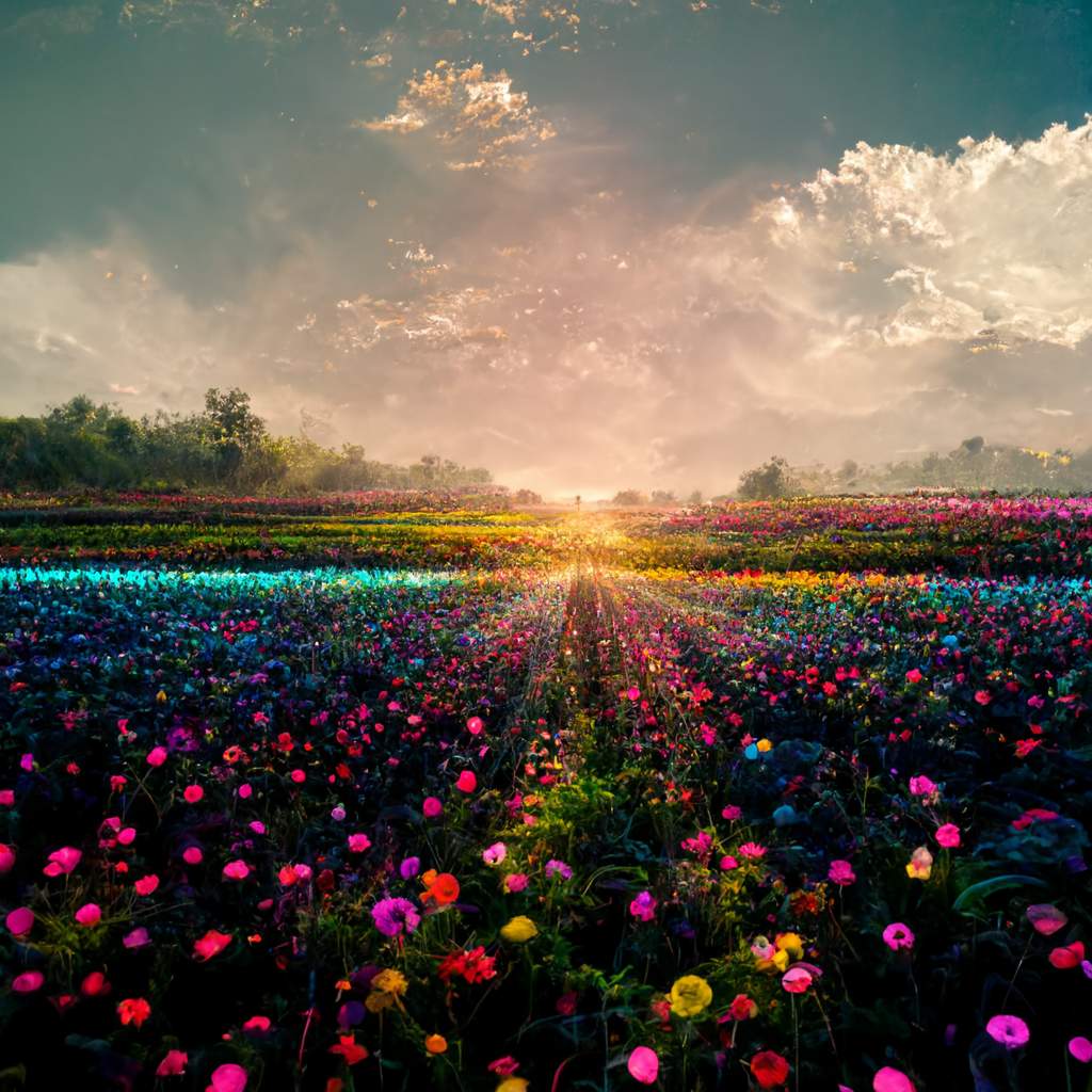 Solve infinite flower field jigsaw puzzle online with 121 pieces