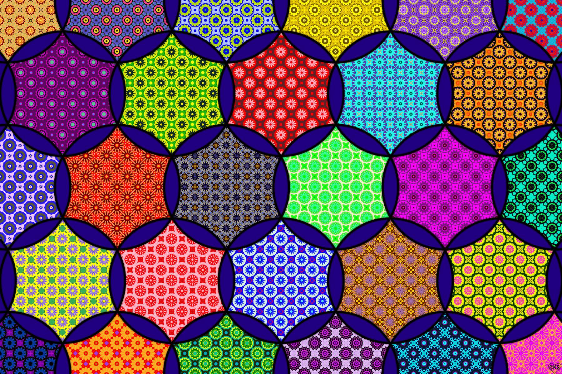 Solve Linked Circles!! ~ H jigsaw puzzle online with 600 pieces