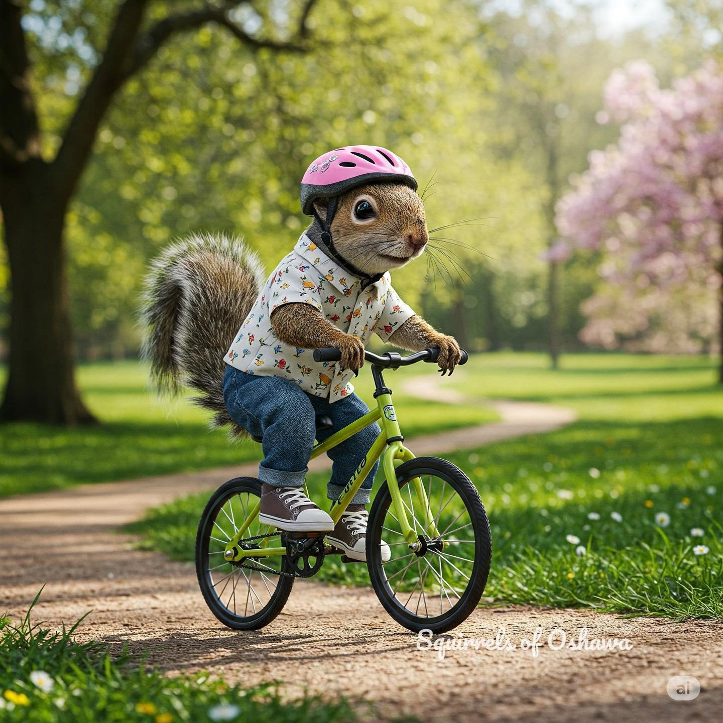 Solve Squirrel rides Bike from Squirrels of Oshawa FB jigsaw puzzle ...