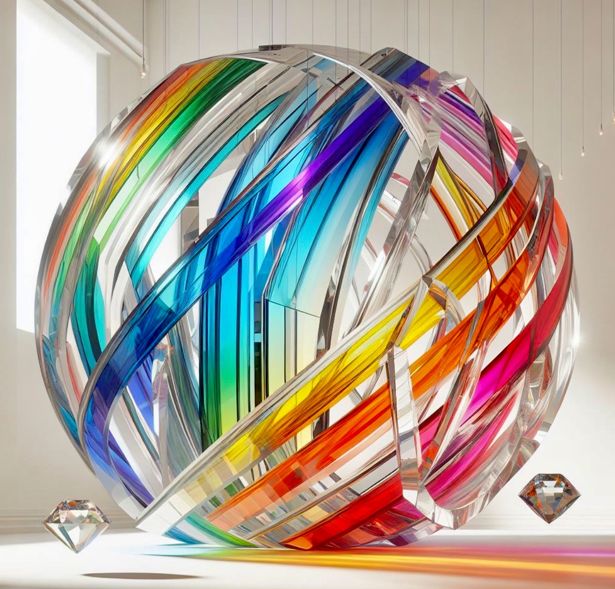 Solve Rainbow Curves jigsaw puzzle online with 64 pieces