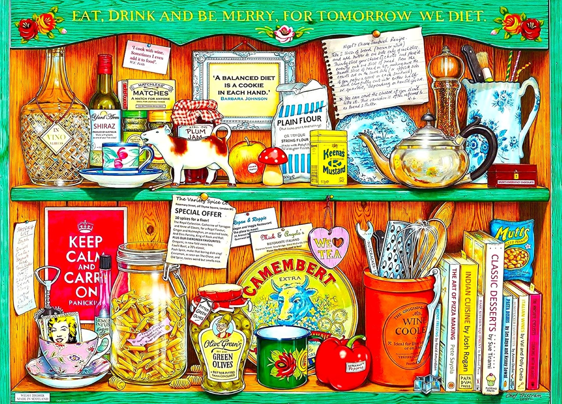 Solve Kitchen Shelf jigsaw puzzle online with 140 pieces