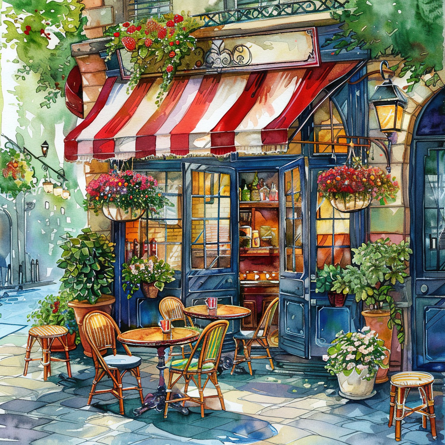 Solve Parisian Café jigsaw puzzle online with 100 pieces