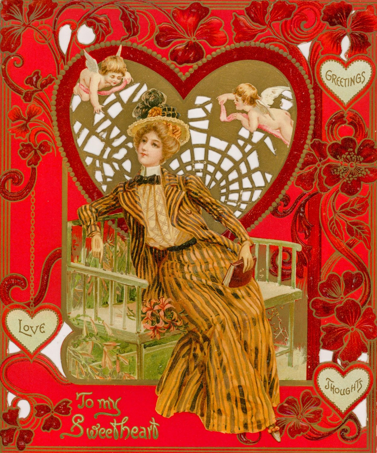 Solve 1905 Valentine's Day Card -- SIZE 12-598 -- Antique Vintage ...