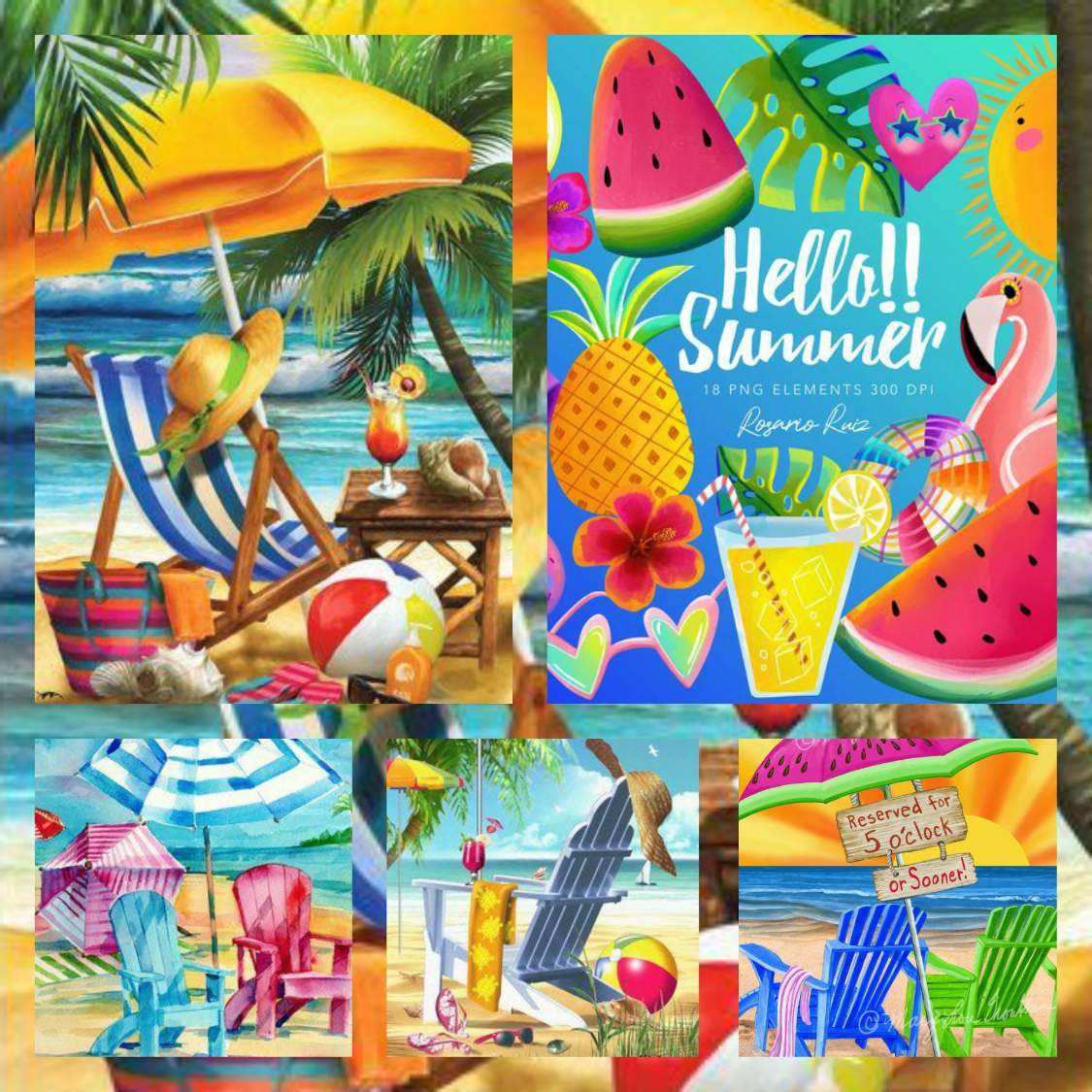 Solve HELLO SUMMER jigsaw puzzle online with 81 pieces