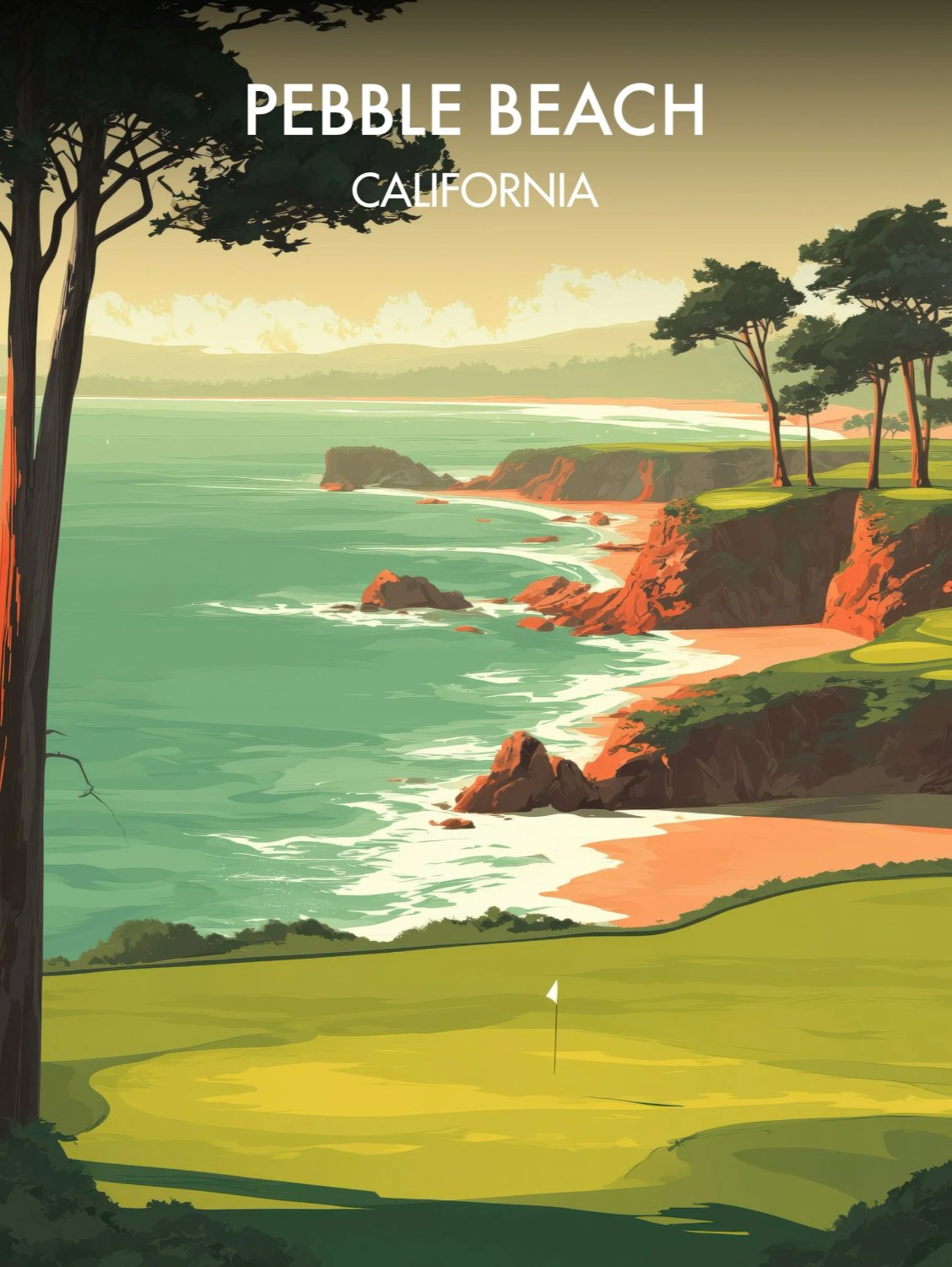 Solve Pebble Beach jigsaw puzzle online with 475 pieces