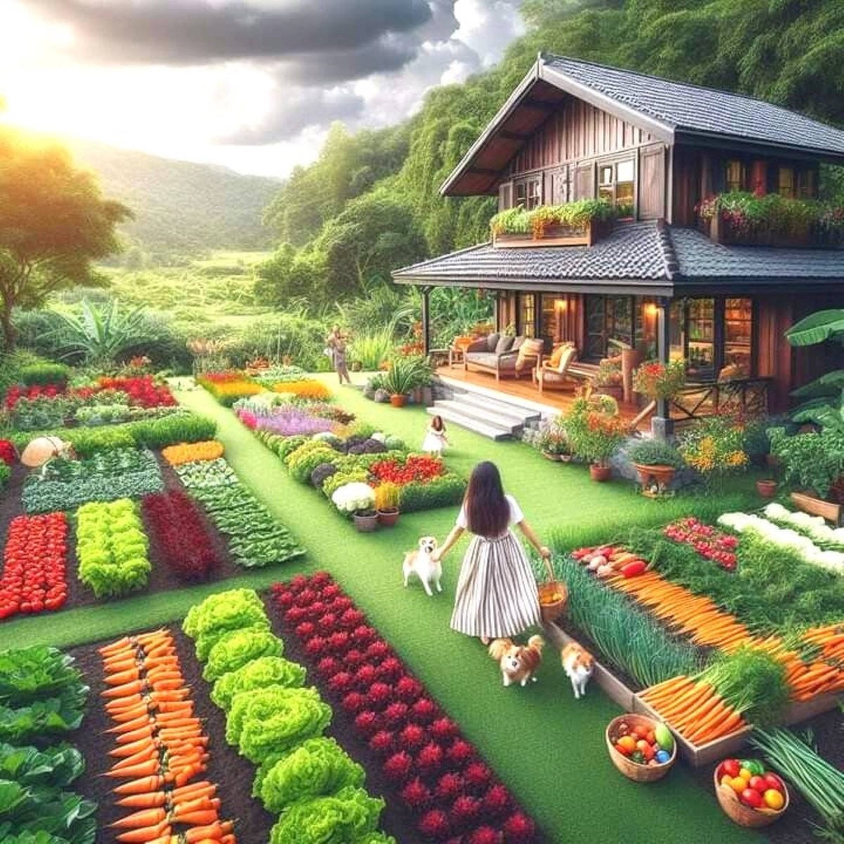 Solve Vegetable Garden jigsaw puzzle online with 81 pieces