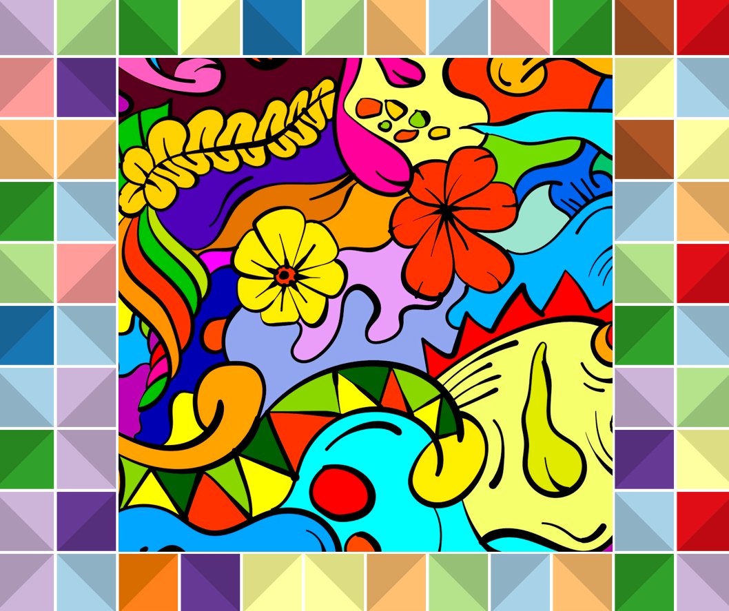 Solve Pattern juxtaposition jigsaw puzzle online with 120 pieces