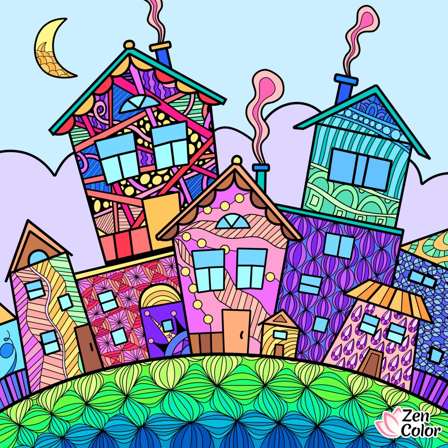 Solve Colorful Buildings jigsaw puzzle online with 225 pieces