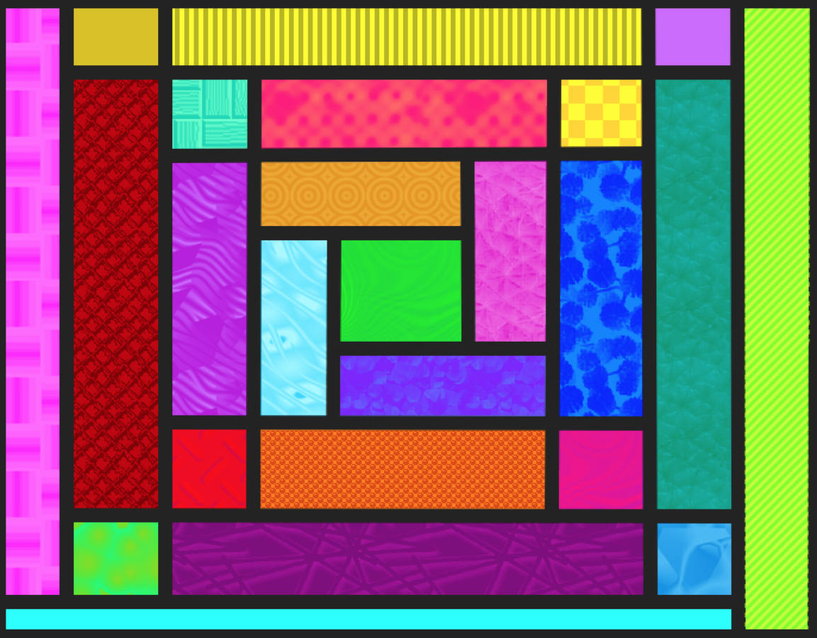 Solve Patterned Rectangles jigsaw puzzle online with 108 pieces