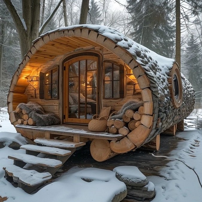 Solve Log cabin jigsaw puzzle online with 36 pieces