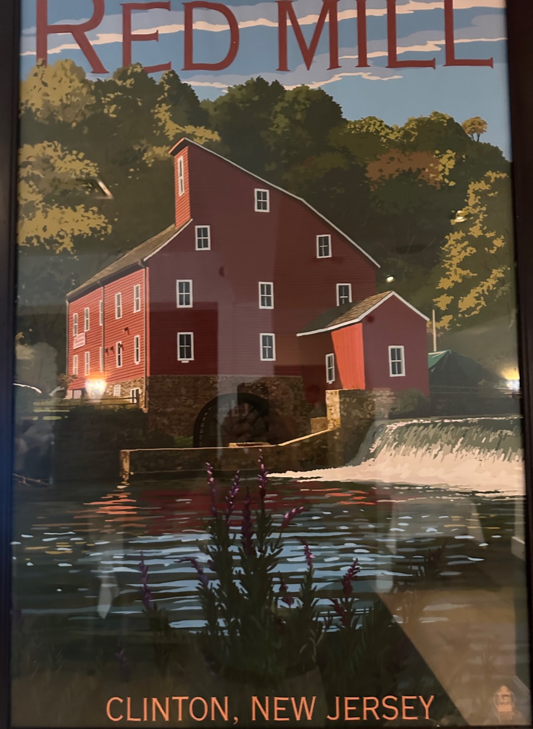 Solve Poster of Red Mill, Clinton NJ jigsaw puzzle online with 48 pieces