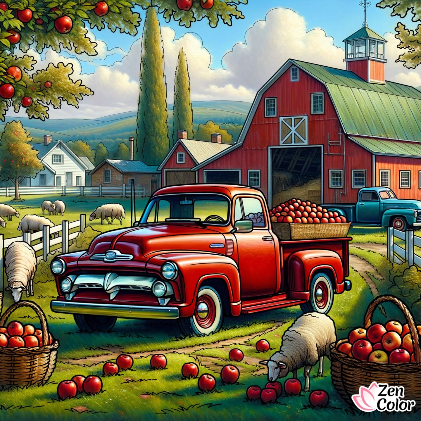 Solve PUZZLE - Truck Full Of Apples jigsaw puzzle online with 81 pieces