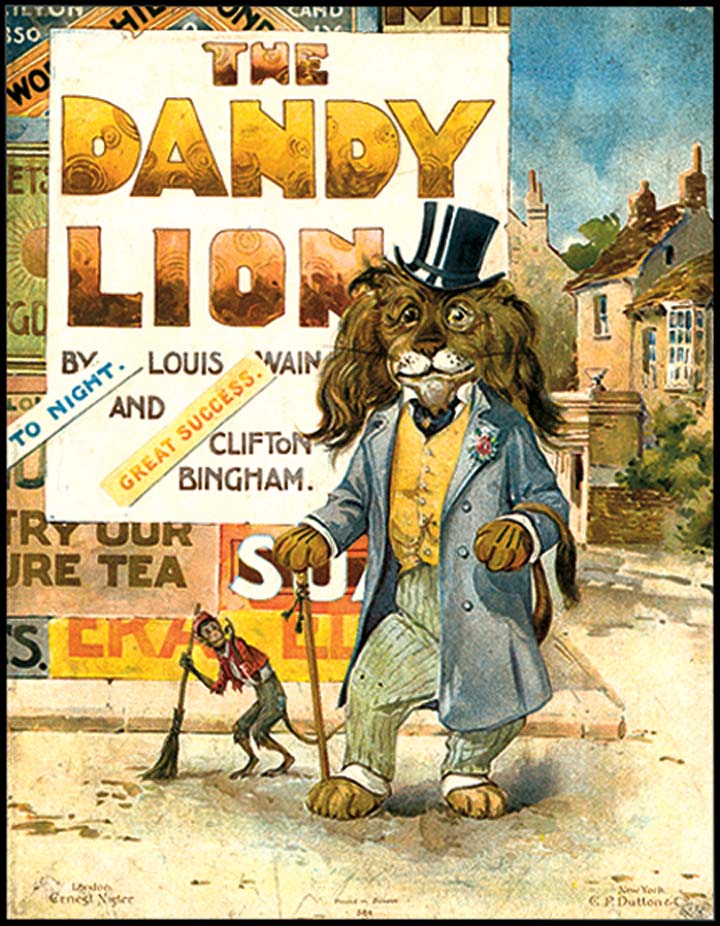 Solve Vintage Book Dandy Lion 1900 jigsaw puzzle online with 80 pieces