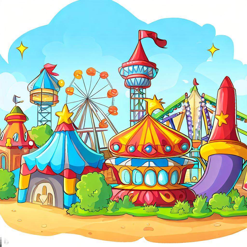 Solve Cartoon Fair jigsaw puzzle online with 144 pieces
