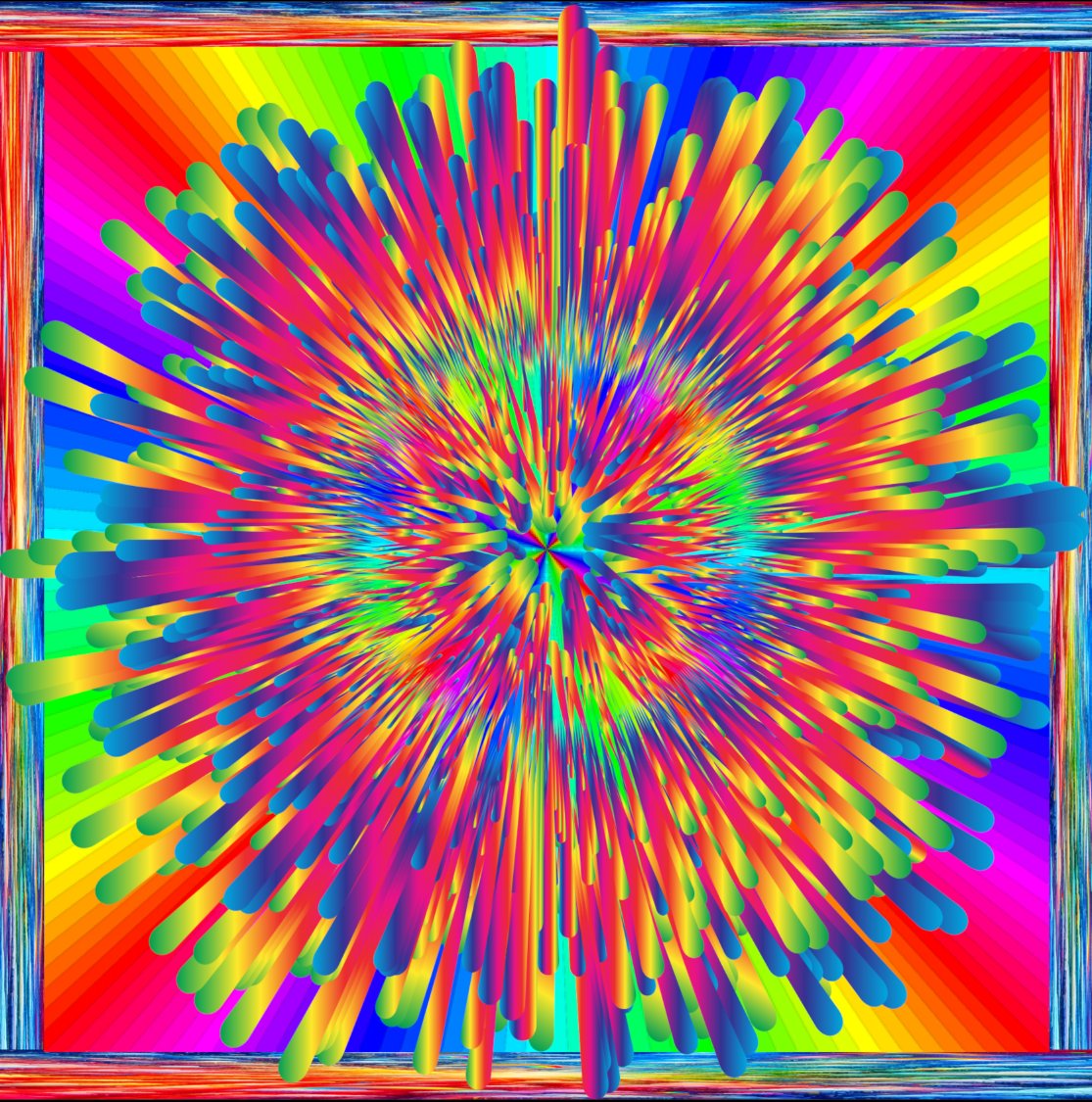 Solve Rainbow Explosion jigsaw puzzle online with 16 pieces