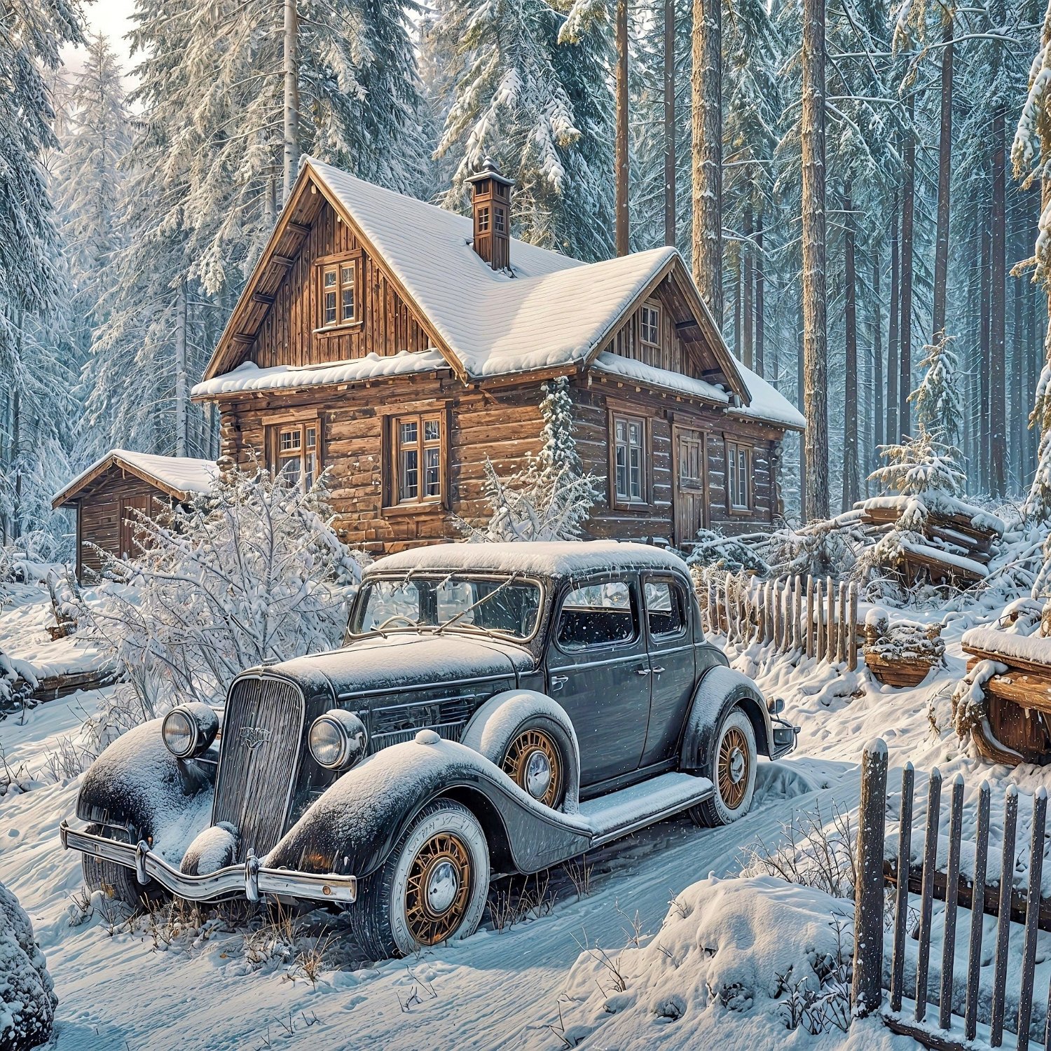 Log Cabin Car Shownull