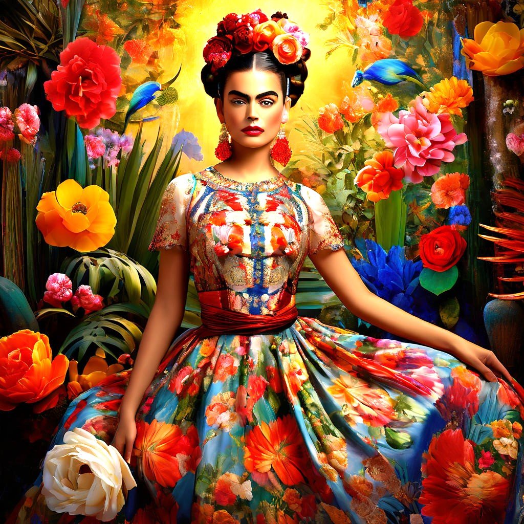 Solve Hello Kahlo jigsaw puzzle online with 100 pieces
