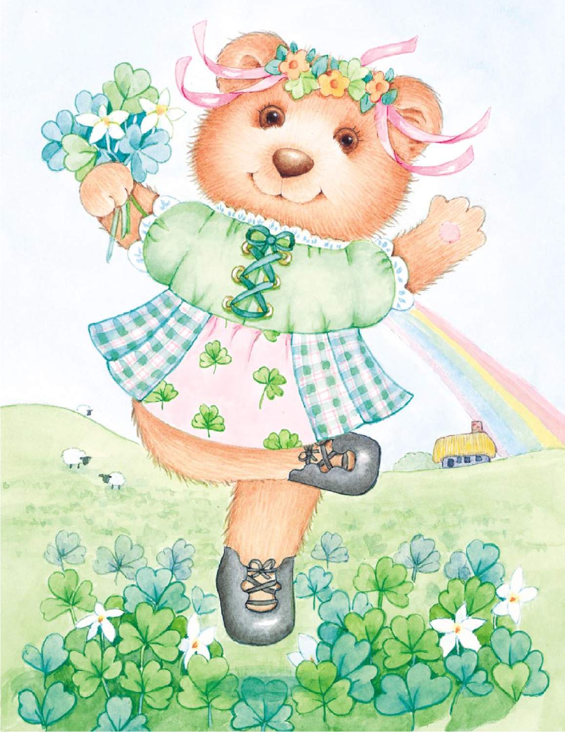 Solve Irish Dancing Bear jigsaw puzzle online with 130 pieces
